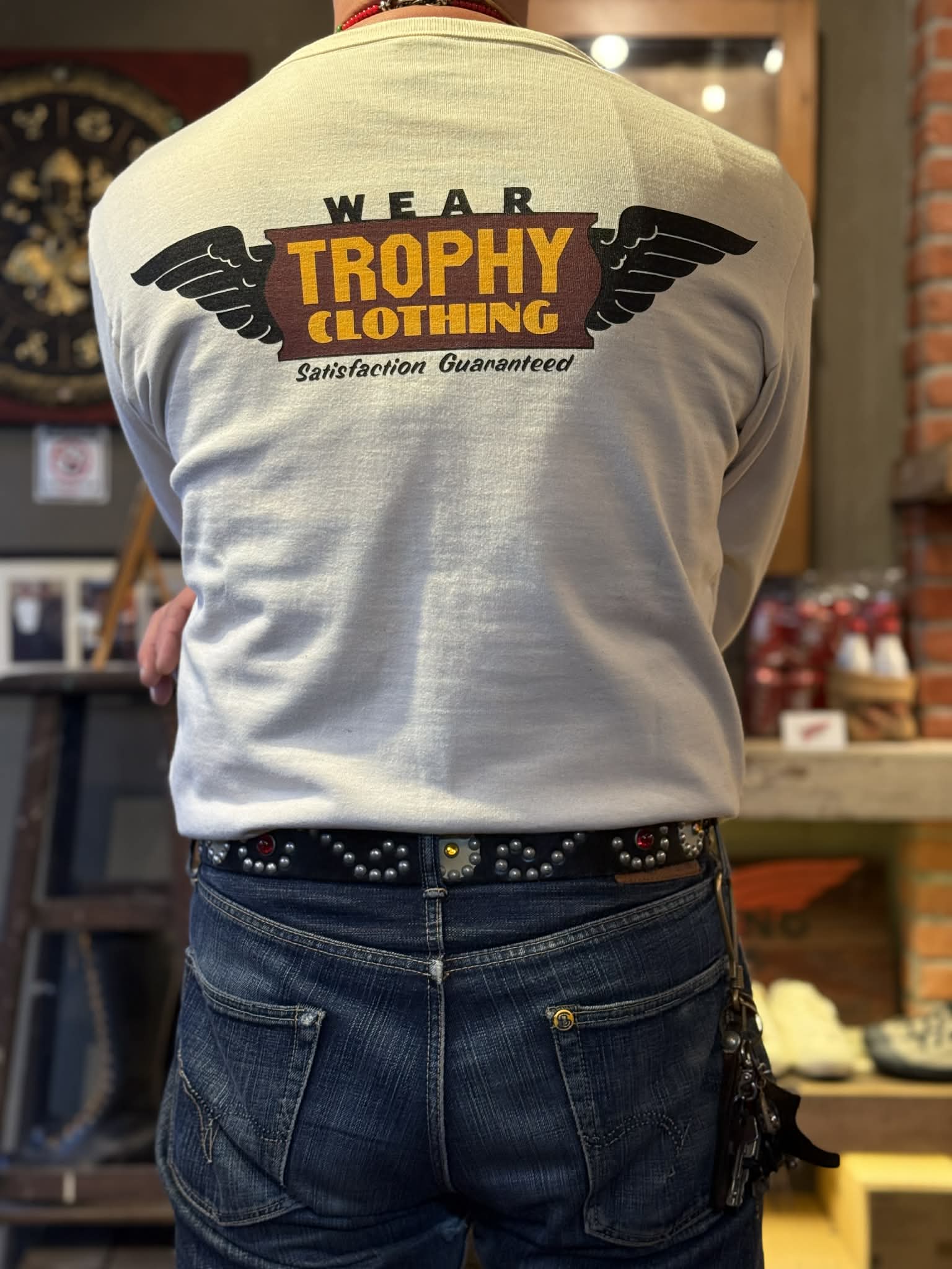 Trophy Clothing 'Wing Logo" L/S Tee - Natural – Undergroundstreet Store